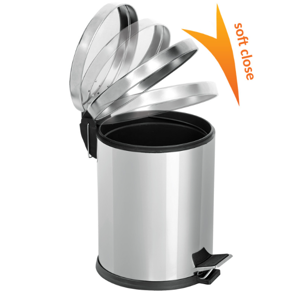 Cos gunoi inox cu inchidere soft close, 12 litri